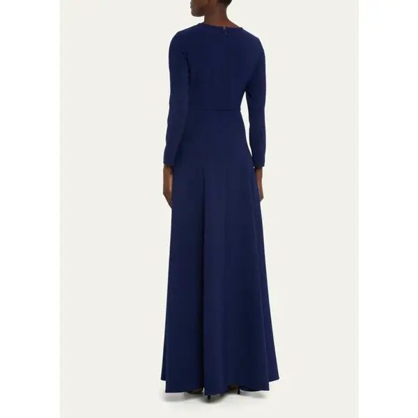 Carolina Herrera Triple Bow Keyhole Gown