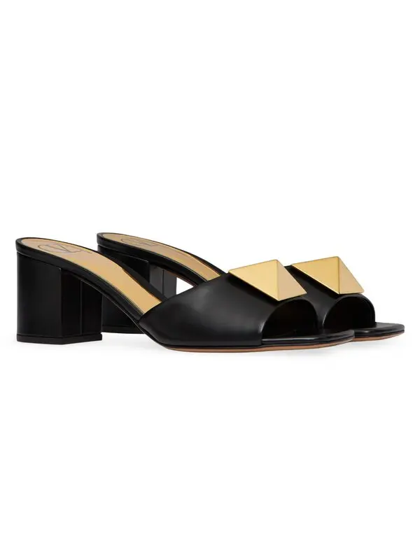 Valentino Garavani One Stud Calfskin Slide Sandal 60mm