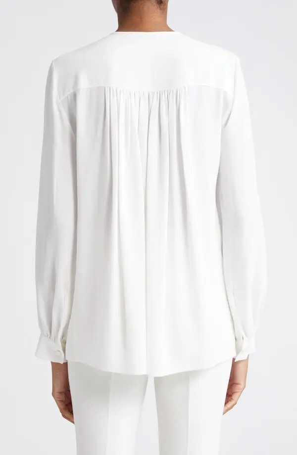 Michael Kors Split-neck Silk Blouse