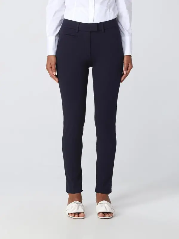 DONDUP Tailored Viscose Blend Trousers - Blue