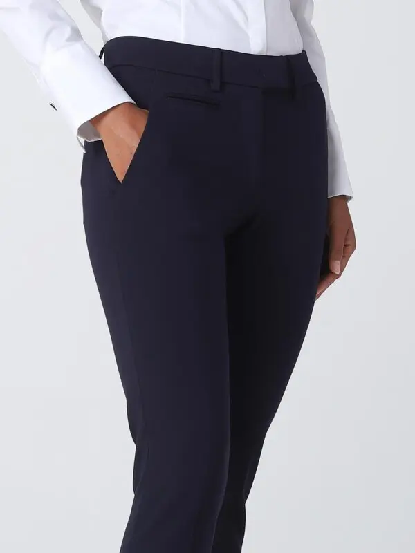 DONDUP Tailored Viscose Blend Trousers - Blue