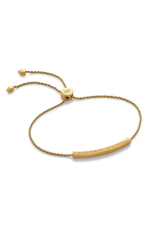 Monica Vinader Linear Mini Friendship Chain Bracelet - 18ct Gold Vermeil/ster Silver