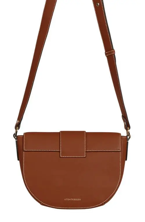 Strathberry Crescent Saddle Leather Crossbody Bag