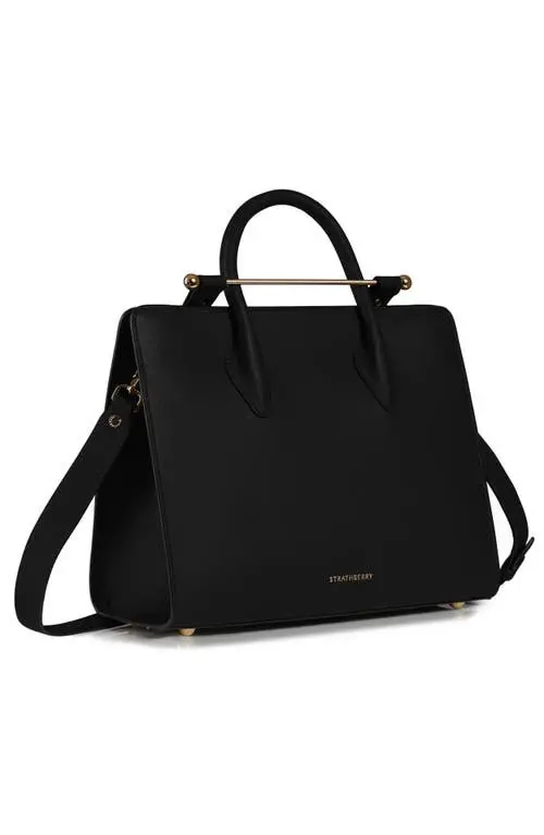 Strathberry Midi Leather Tote - Black