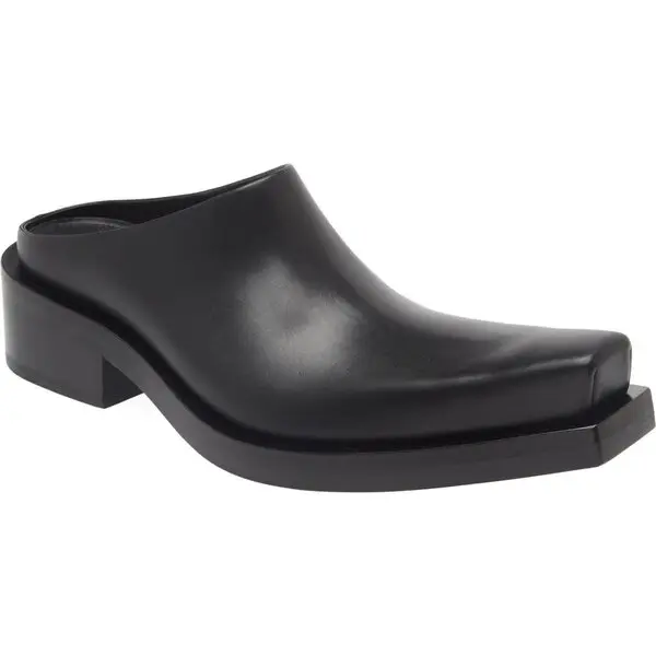 Balenciaga Santiago Square Toe Mule In Black - 76% Off | Editorialist