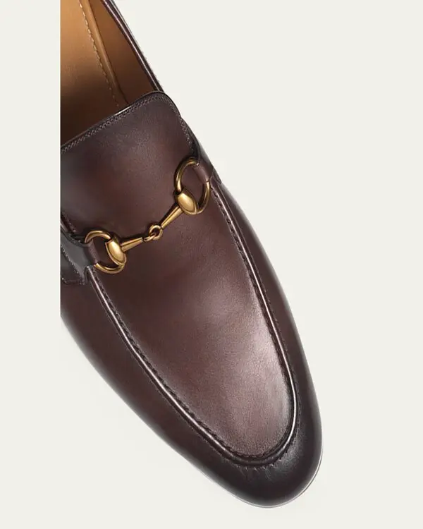 Gucci Jordaan Leather Loafers - Black