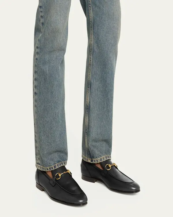 Gucci Jordaan Leather Loafers - Black