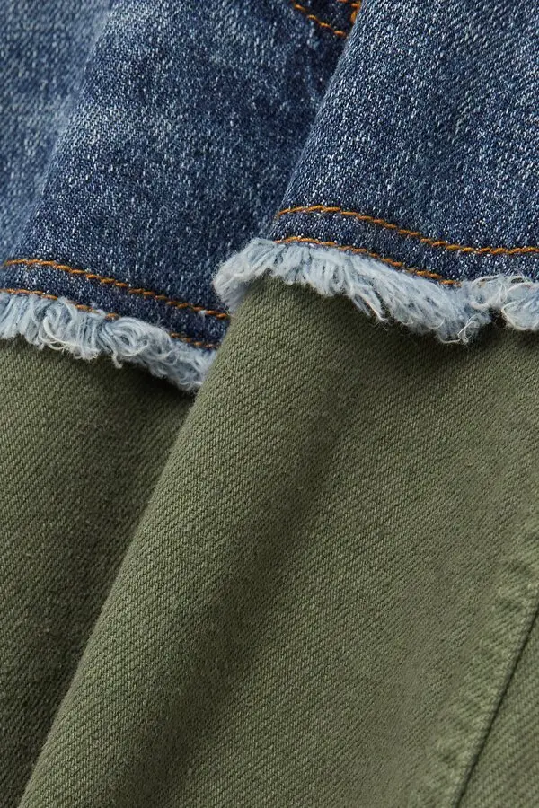 Chloé Paneled Denim Midi Dress