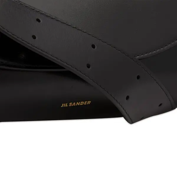 JIL SANDER Cannolo Shoulder Bag - Black