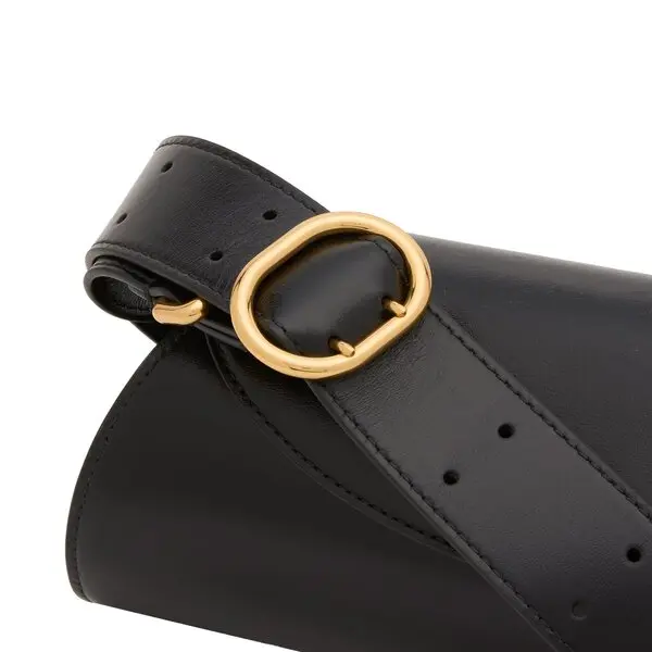 JIL SANDER Cannolo Shoulder Bag - Black