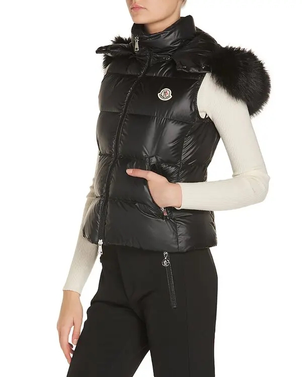 Moncler Gallinule Down Puffer Vest In Black - 30% Off | Editorialist