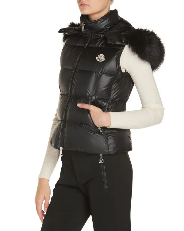 Moncler Gallinule Down Puffer Vest In Black - 30% Off | Editorialist