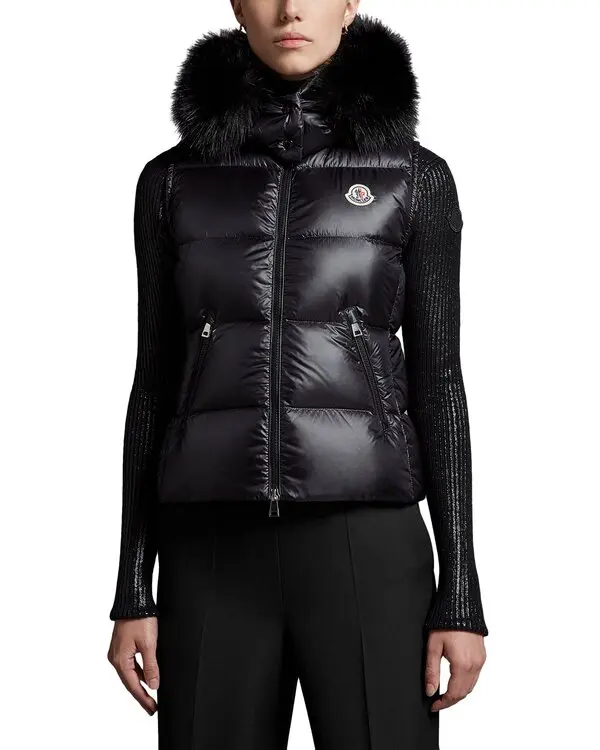 Moncler Gallinule Down Puffer Vest In Black - 30% Off | Editorialist