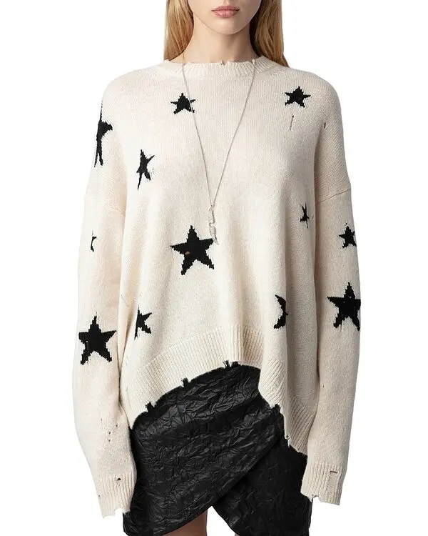 Zadig&Voltaire Markus Distressed Cashmere Sweater - Sugar