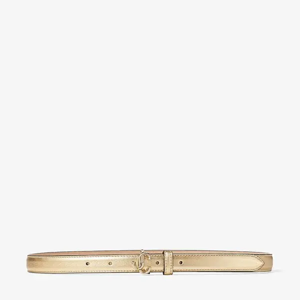 JIMMY CHOO Mini Helina Metallic Nappa Leather Belt - Gold/light Gold