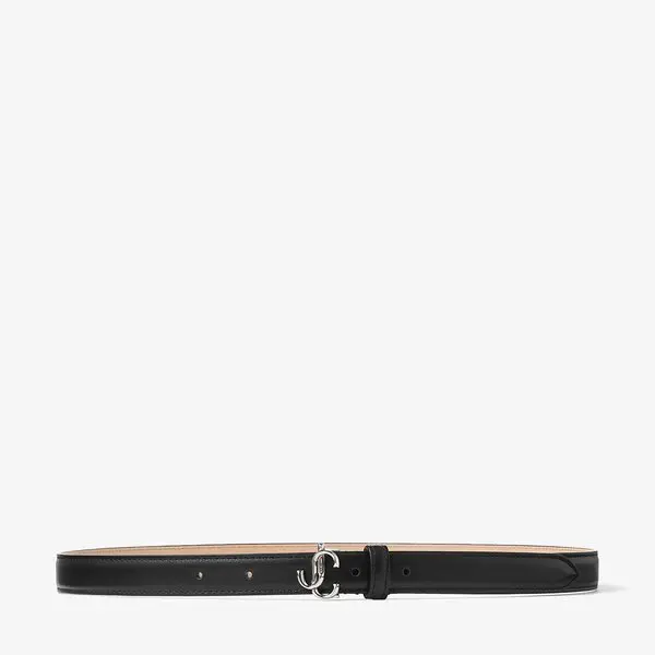 JIMMY CHOO Mini Helina Smooth Leather Belt - Black
