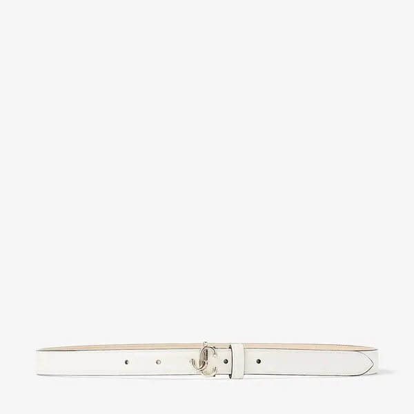 JIMMY CHOO Mini Helina Smooth Leather Belt - Latte/light Gold