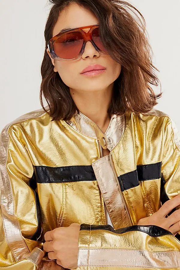 Karen Walker Marquise Sunglasses - Orange | Editorialist display picture 1
