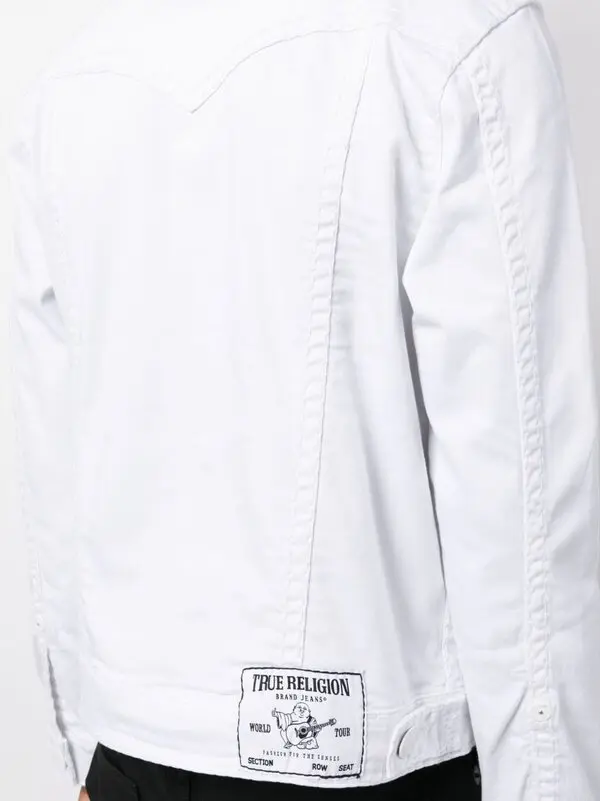 True Religion Ong-Seeve Denim Jacket - White | Editorialist