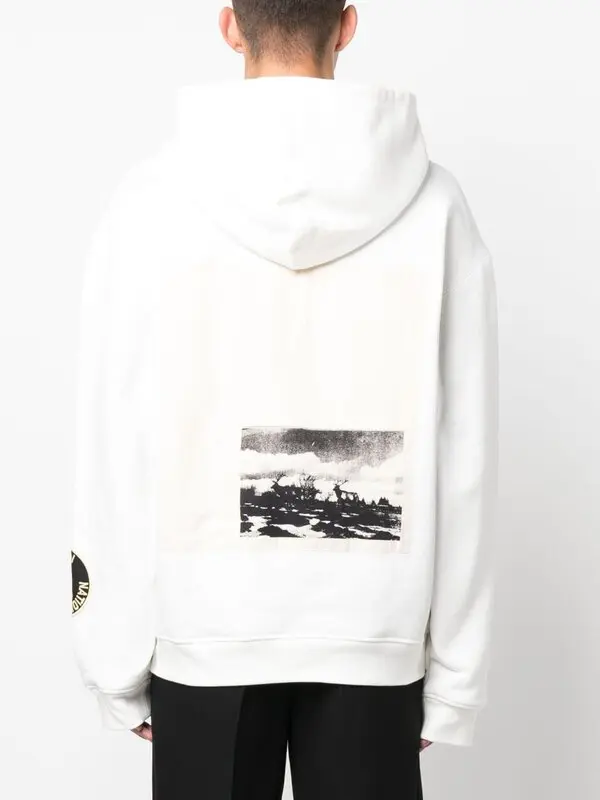 OAMC Logo-embroidered Drawstring Hoodie