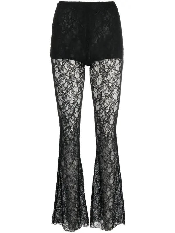 Philosophy Di Lorenzo Serafini Floral Lace Flared Trousers