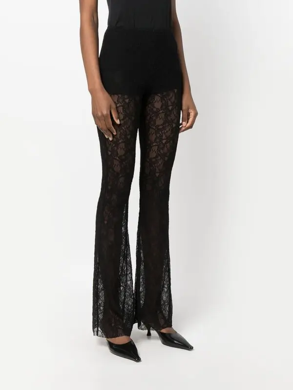 Philosophy Di Lorenzo Serafini Floral Lace Flared Trousers