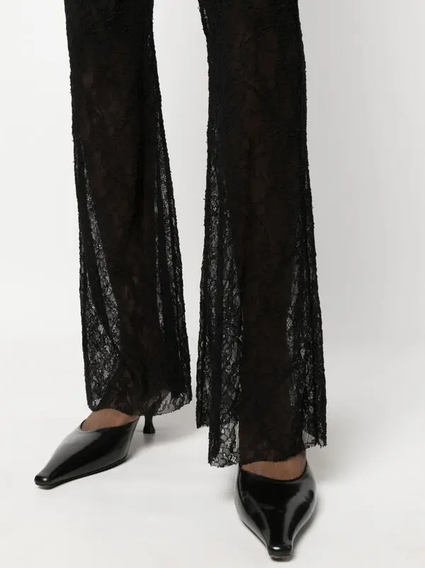 Philosophy Di Lorenzo Serafini Floral Lace Flared Trousers