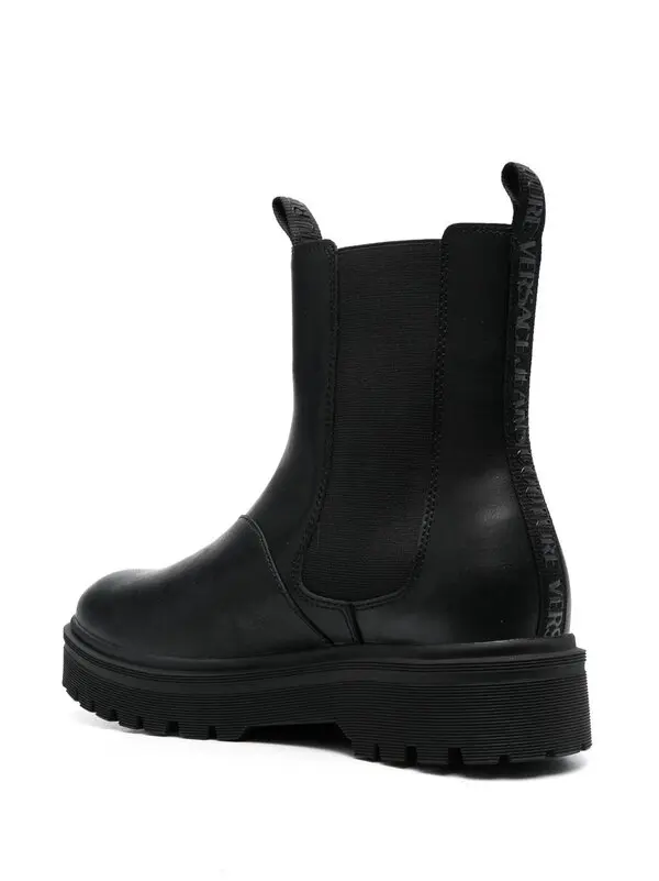 Versace Leather Chelsea Boots