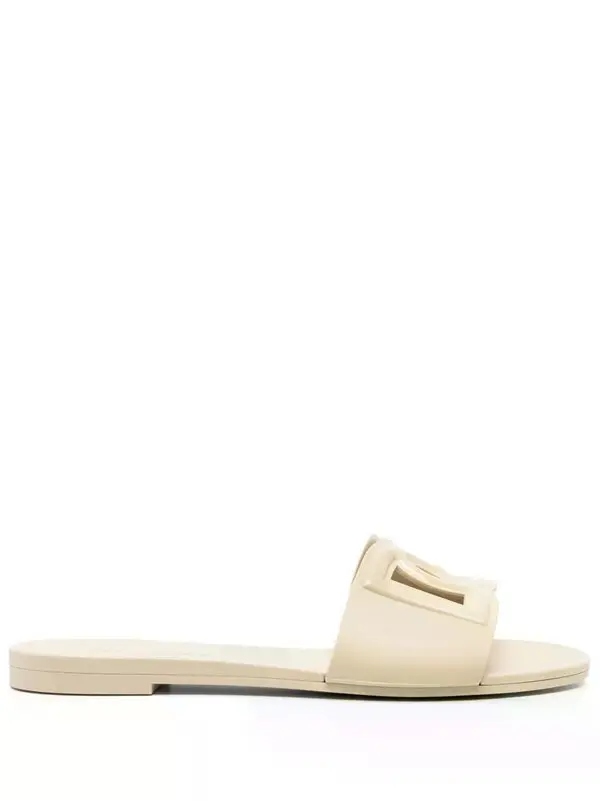 Dolce & Gabbana Dg-logo Slides - Neutrals