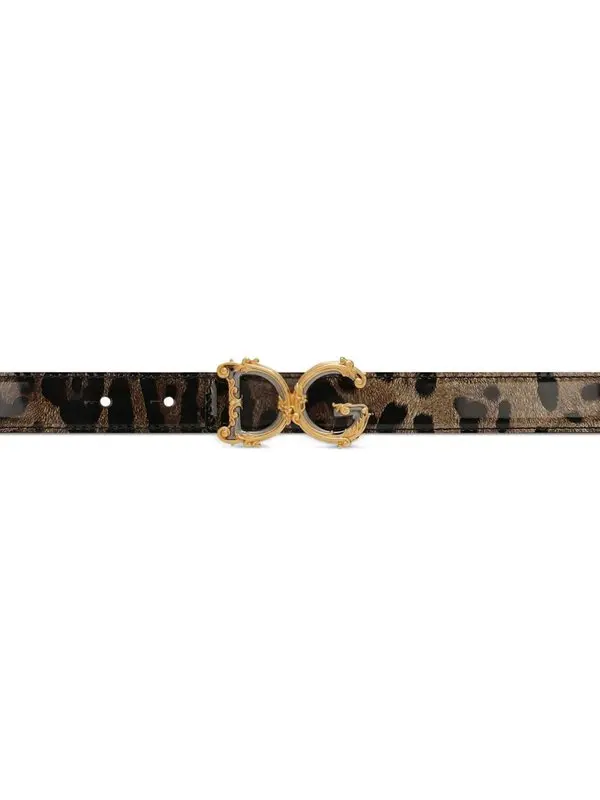 Dolce & Gabbana Dg Buckle Leopard-print Belt