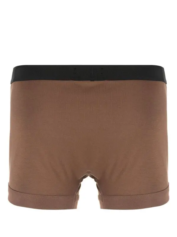 TOM FORD Logo-waistband Stretch-cotton Boxers - Brown