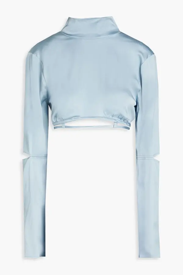Jacquemus Mentallo Cropped Satin Top