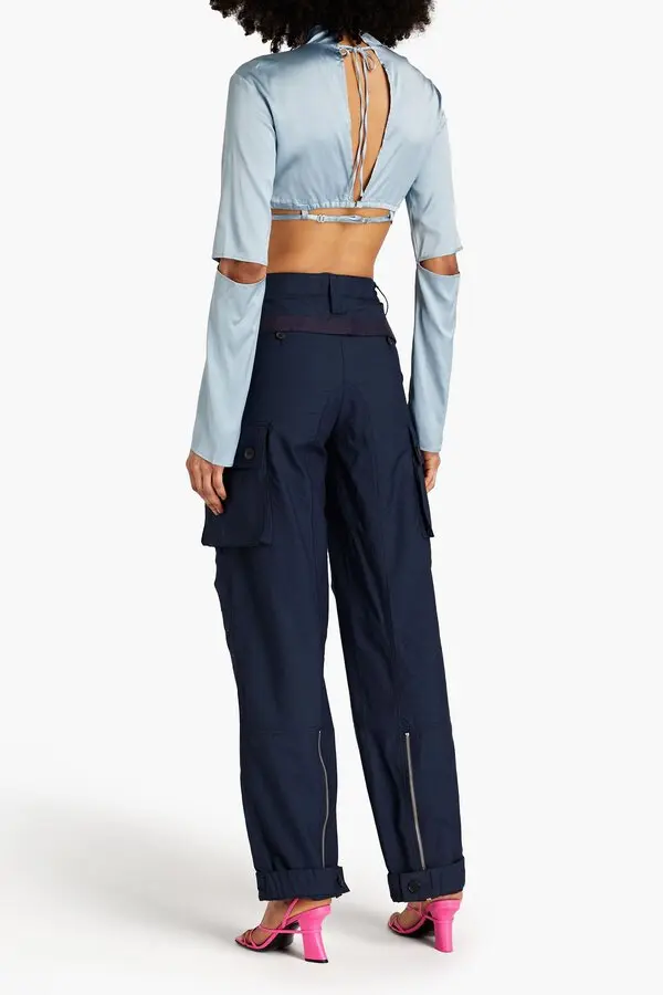 Jacquemus Mentallo Cropped Satin Top
