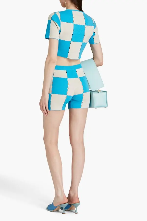 Jacquemus Gelato Checked Cotton-blend Shorts