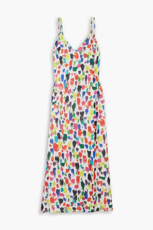 CHRISTOPHER KANE Printed Crepe Midi Dress
