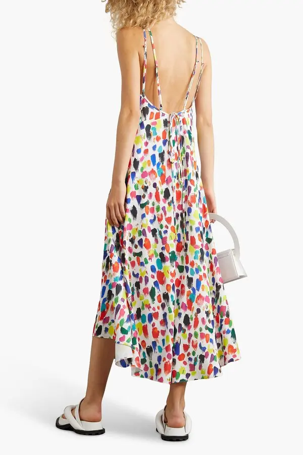 CHRISTOPHER KANE Printed Crepe Midi Dress