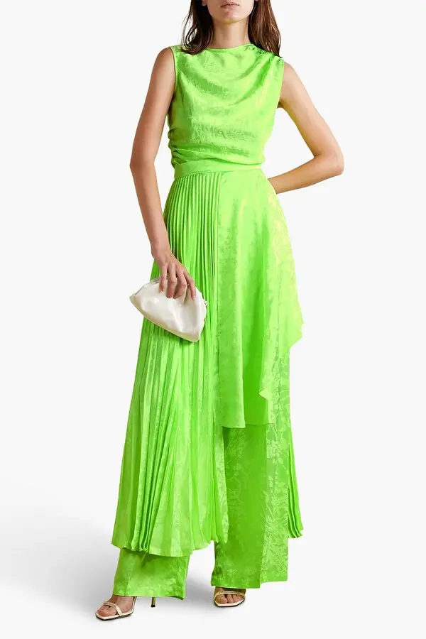Christopher John Rogers Asymmetric Jacquard Top