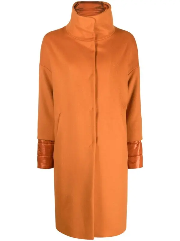Herno Funnel-neck Single-breasted Coat