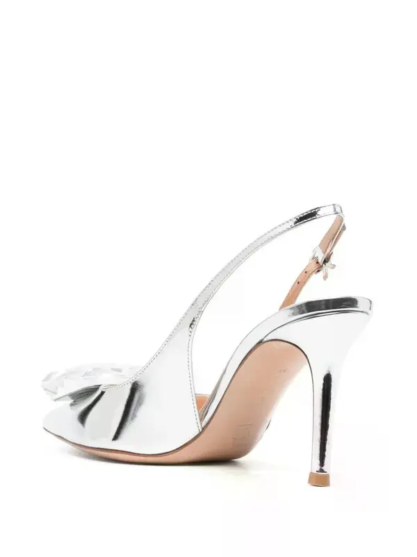 GIANVITO ROSSI Jaipur 90mm Slingback Pumps - Silver