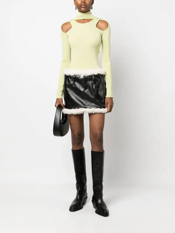 Coperni Cut-out Ribbed Sweater - Green