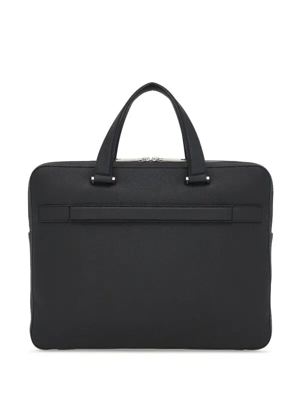 FERRAGAMO Monogram-embossed Leather Briefcase
