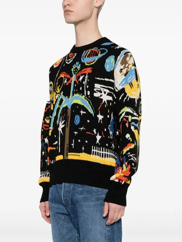 Palm Angels Starry Night Jacquard Jumper