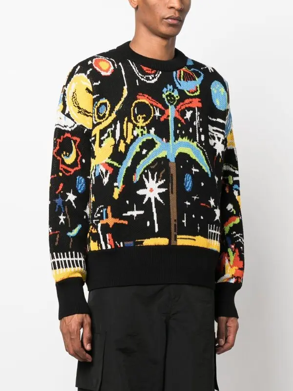 Palm Angels Starry Night Jacquard Jumper