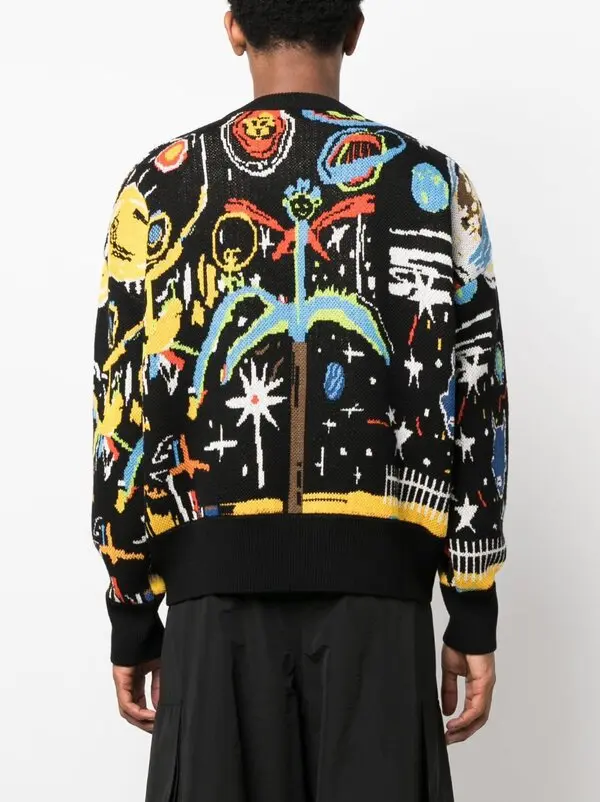Palm Angels Starry Night Jacquard Jumper