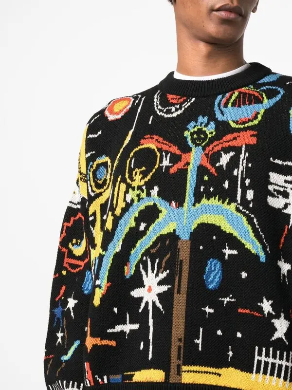 Palm Angels Starry Night Jacquard Jumper