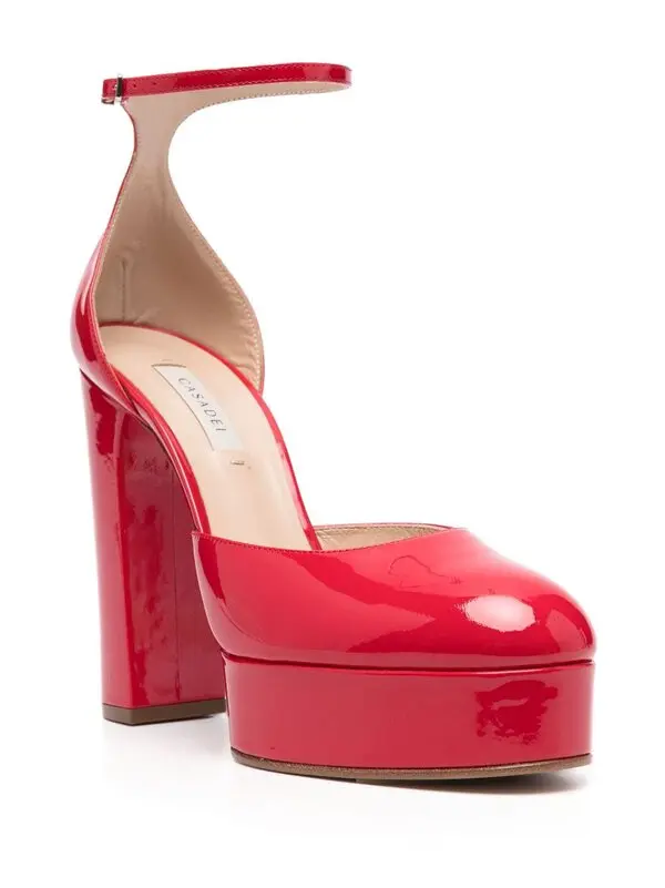 Casadei 115mm Patent Platform Pumps