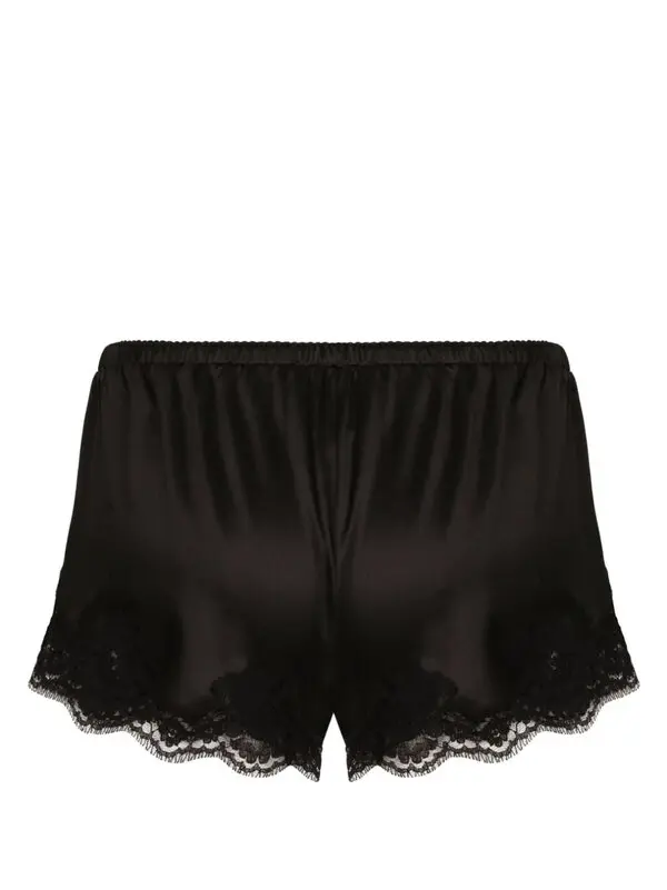 Dolce & Gabbana Lace-detailing Satin-finish Briefs