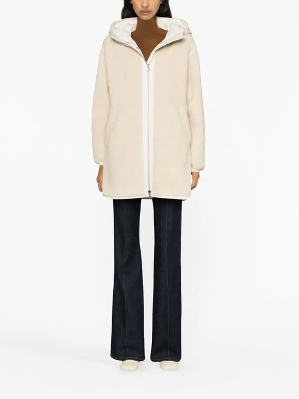 Woolrich Reversible Hooded Mid-length Coat