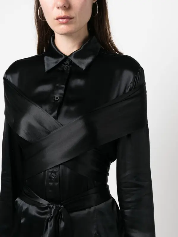 GMBH Wraparound-strap Satin Shirt