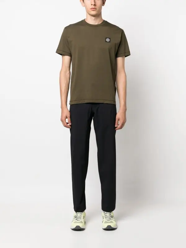 Stone Island Compass-patch Cotton T-shirt